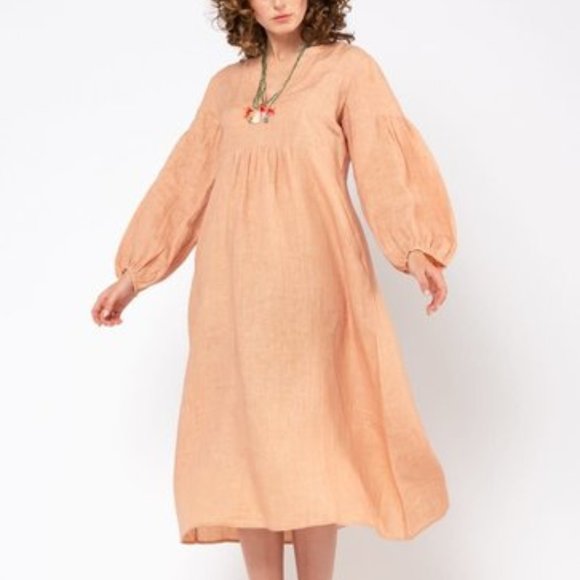 Matta | Dresses | Matta Womens Martina Linen Dress In Pink Squartz ...